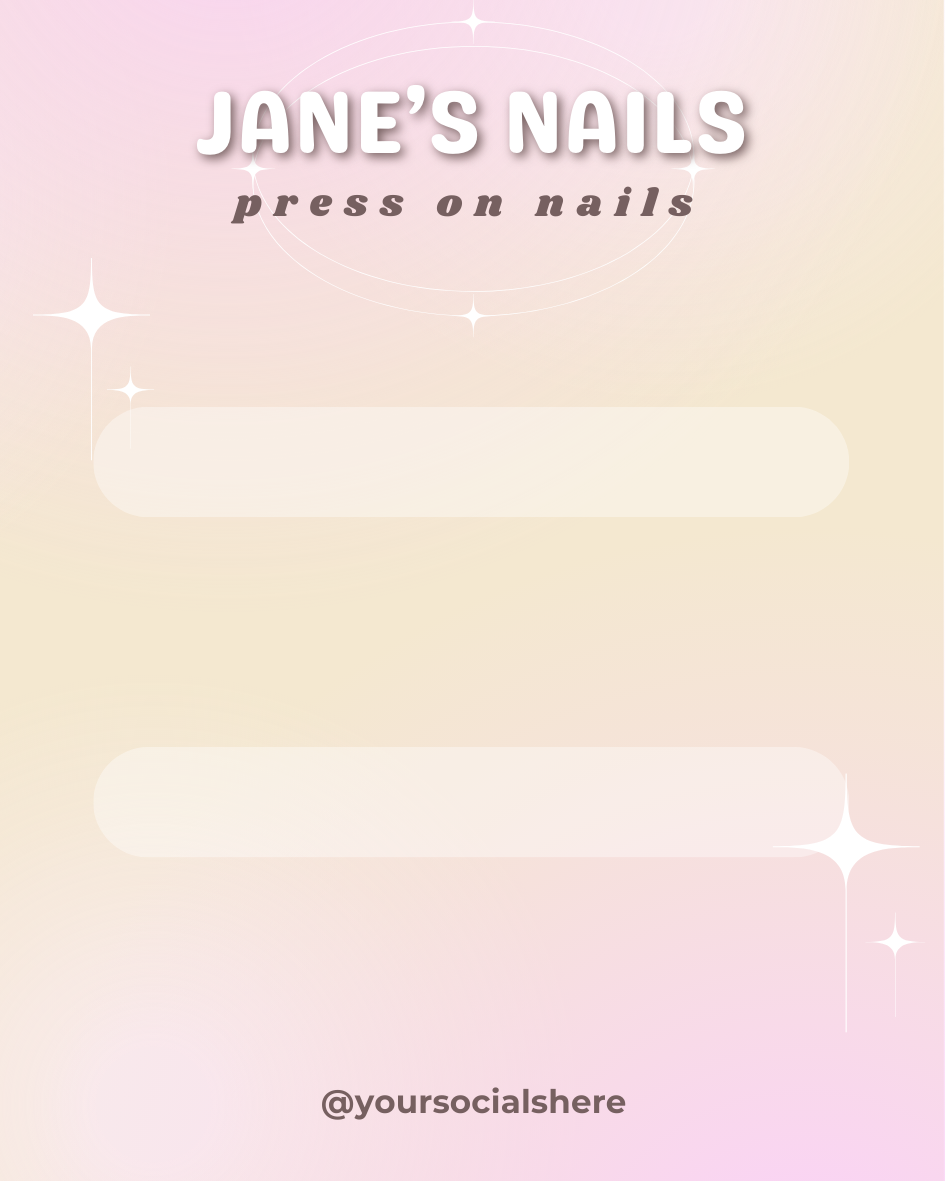 Nail Display & Sizing Card Template – mini ami