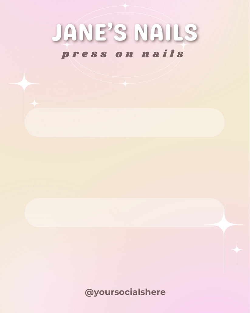 Nail Display & Sizing Card Template – mini ami