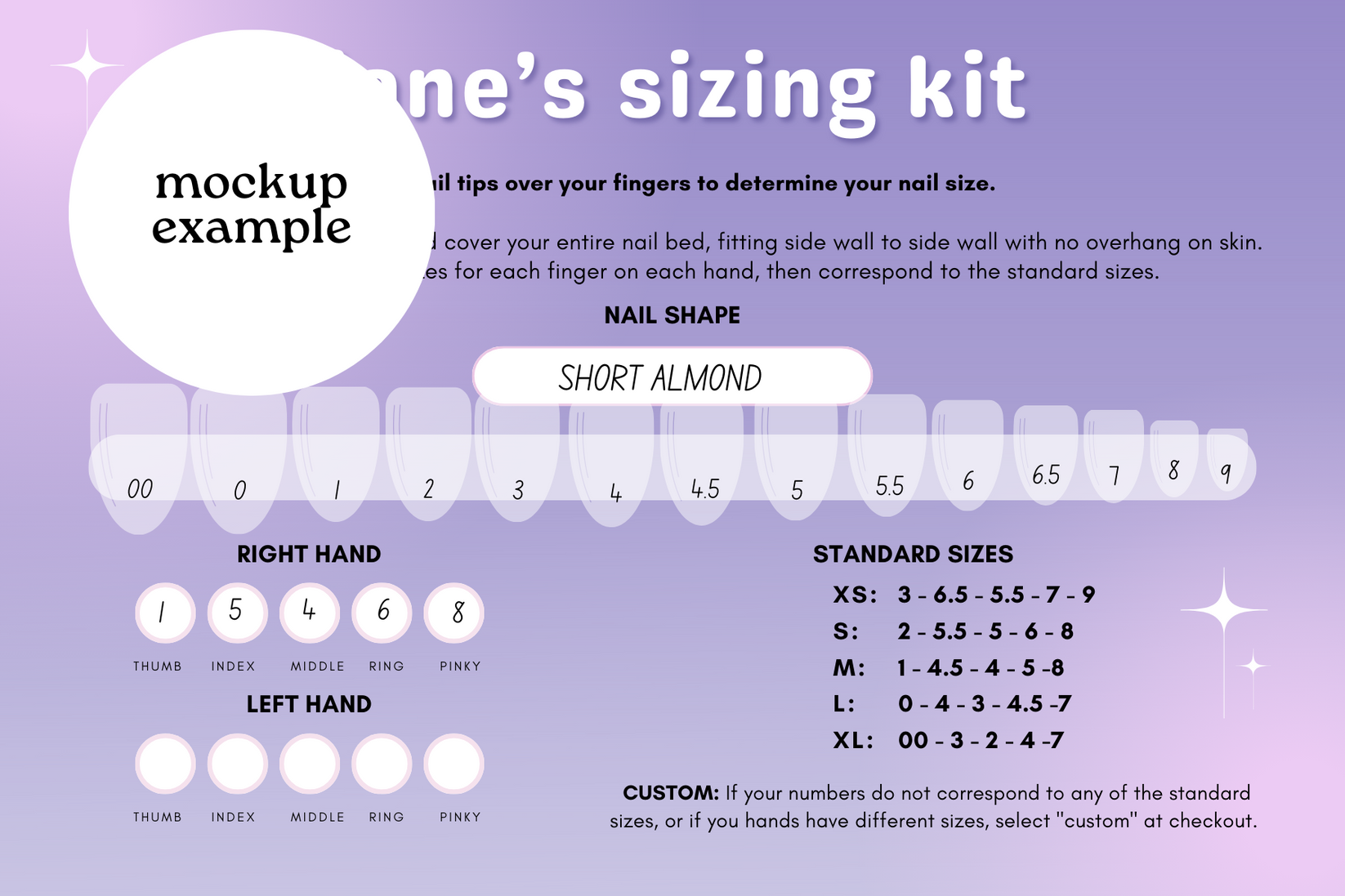 Nail Display & Sizing Card Template – mini ami