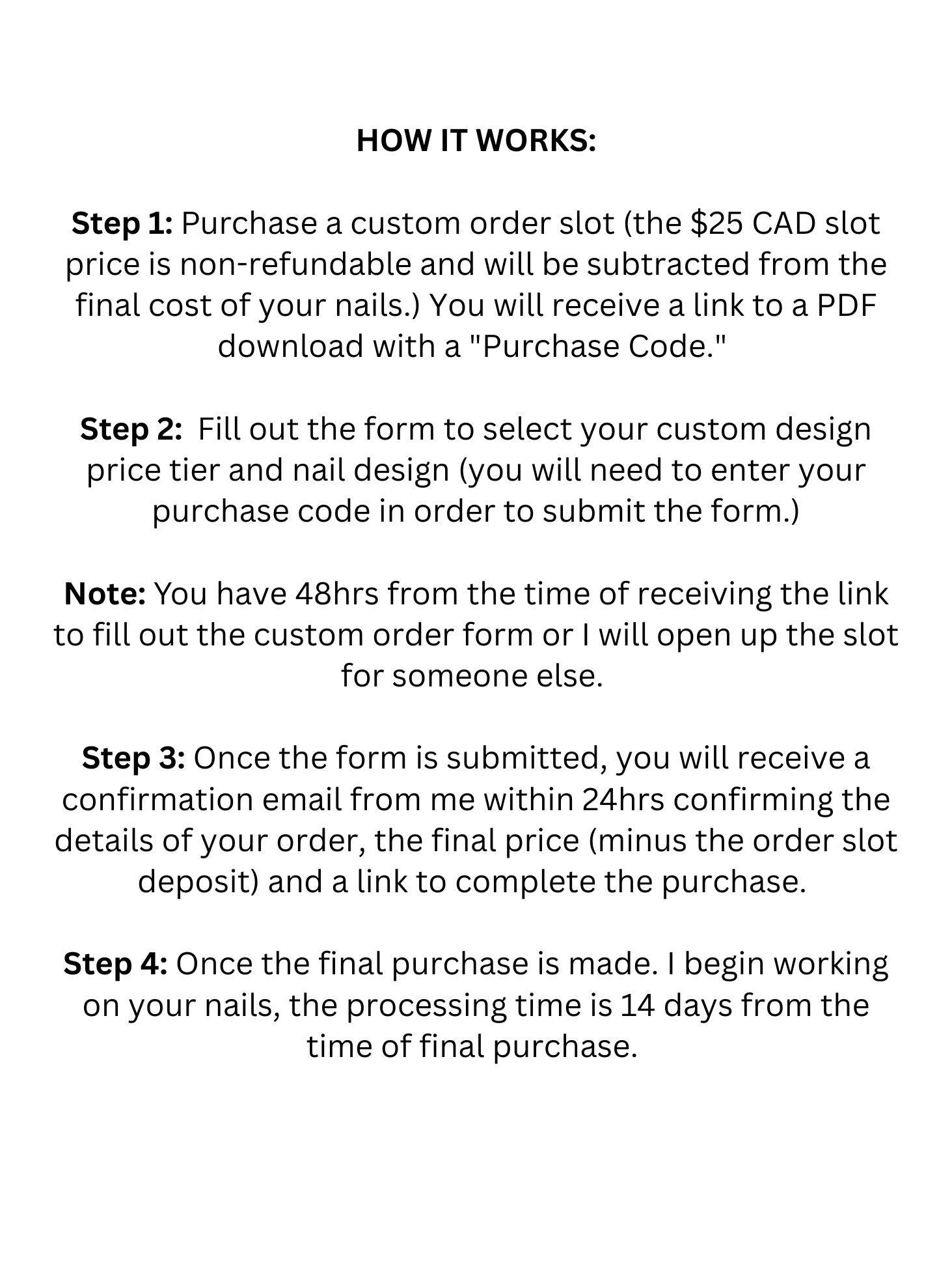 Custom Nail Order Slot (DEPOSIT) – mini ami