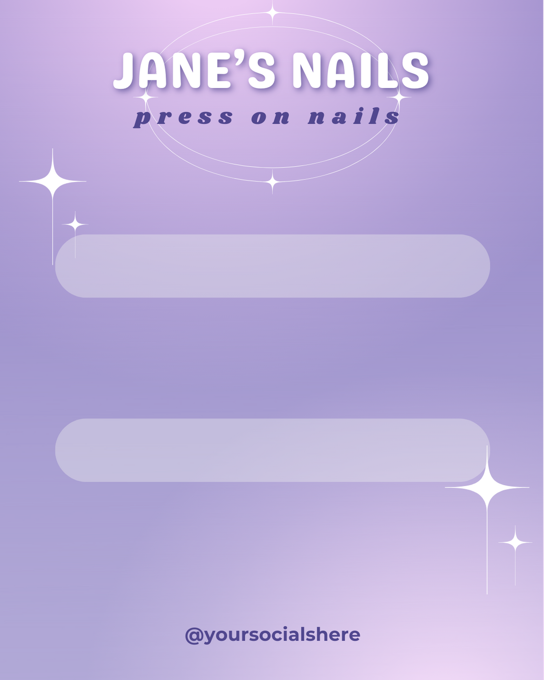 Nail Display & Sizing Card Template – mini ami